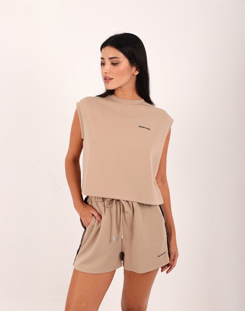 Fay Crop Top Beige - Tropicana Collection